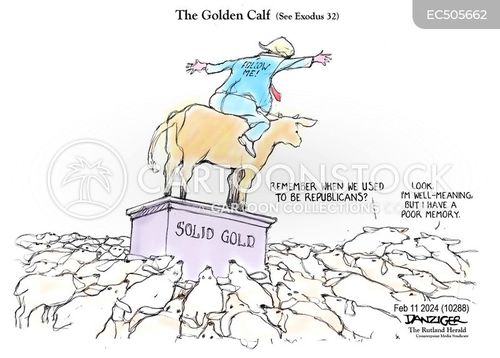 Golden Calf Cartoons and Comics - funny pictures from CartoonStock