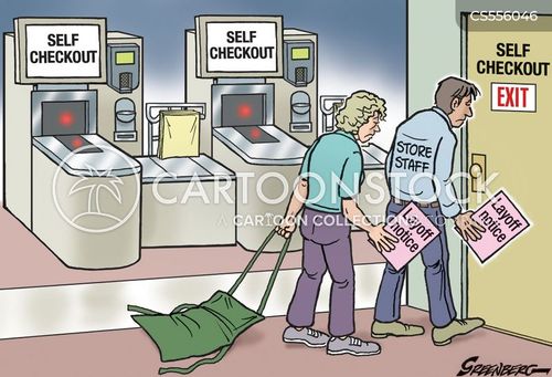 Self-checkout Cartoons and Comics - funny pictures from CartoonStock