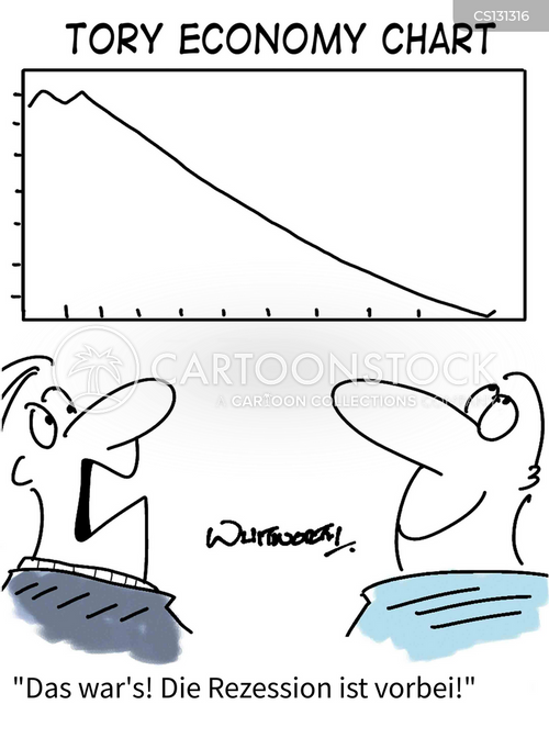 Cartoons und Karikaturen mit Doppelrezession