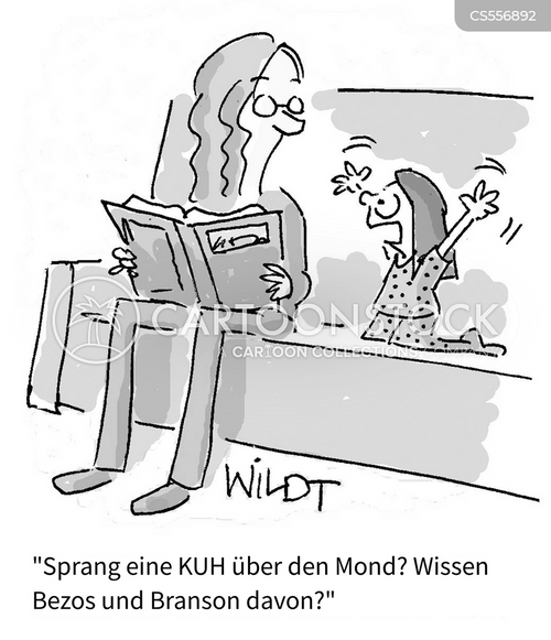 Cartoons und Karikaturen mit Kuh Sprang
