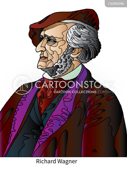 Cartoons und Karikaturen mit Richard Wagner