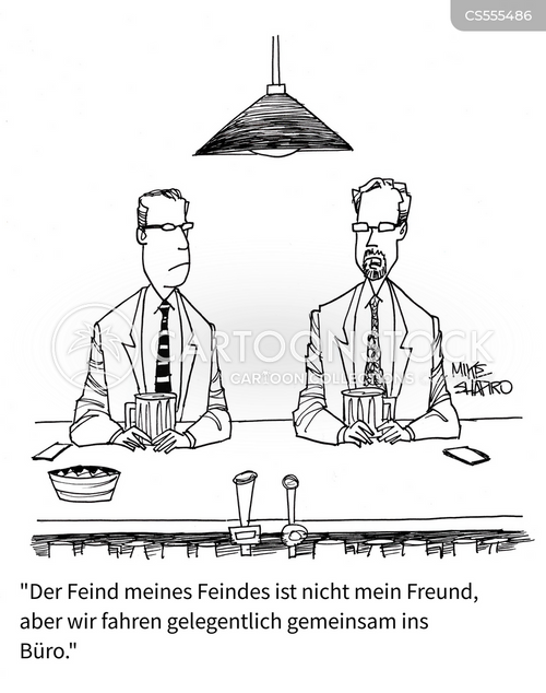 Cartoons und Karikaturen mit Feind
