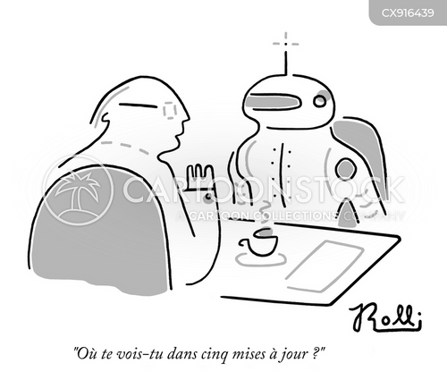 Dessins humoristique et caricaturés avec Maintenance Des Robots