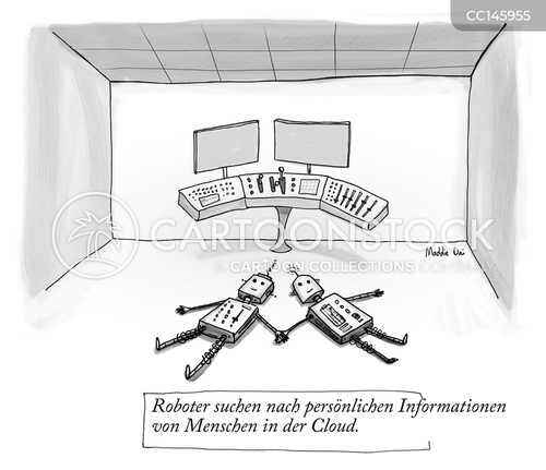 Cartoons und Karikaturen mit Auf Der Cloud