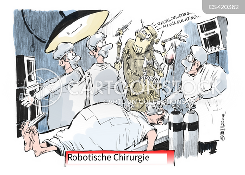 Cartoons und Karikaturen mit Robotische Chirurgie