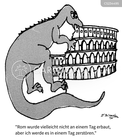 Cartoons und Karikaturen mit Rom