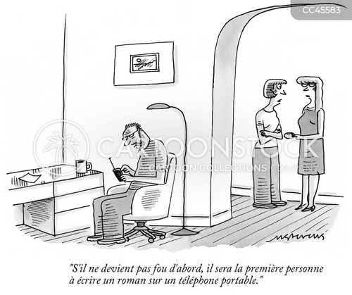 Dessins humoristique et caricaturés avec Écriture Moderne