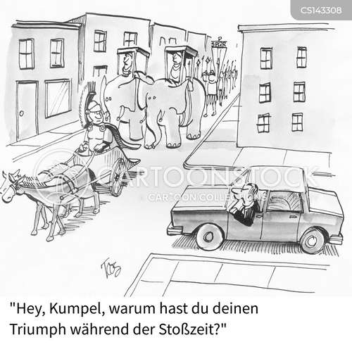 Cartoons und Karikaturen mit Triumph
