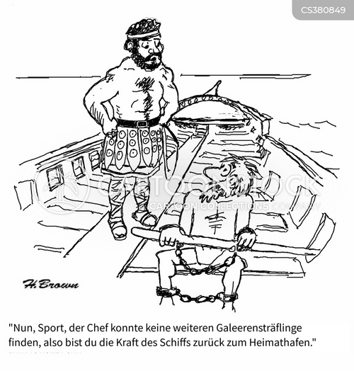 Cartoons und Karikaturen mit Ruderer