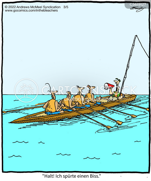 Cartoons und Karikaturen mit Rudern