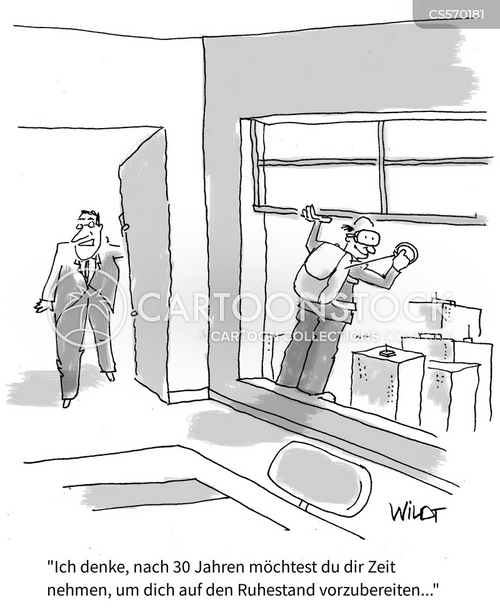 Cartoons und Karikaturen mit Ruhestand