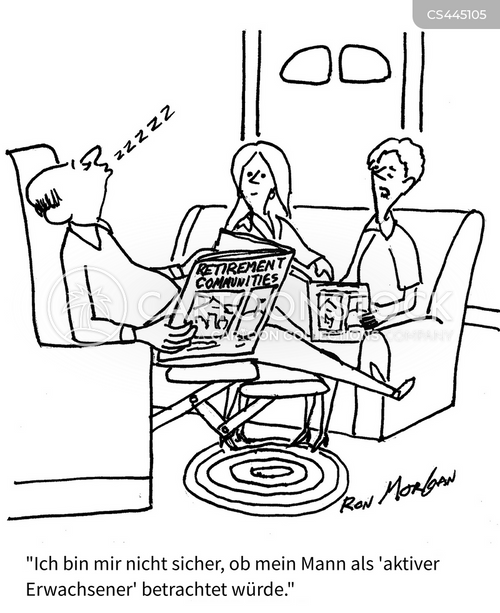 Cartoons und Karikaturen mit Ruhestand Leben