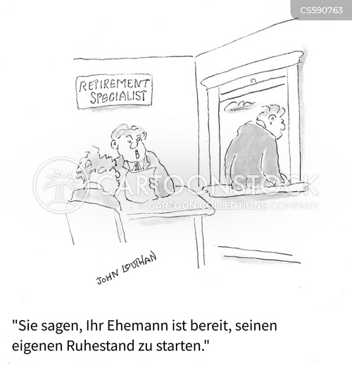 Cartoons und Karikaturen mit Ruhestand