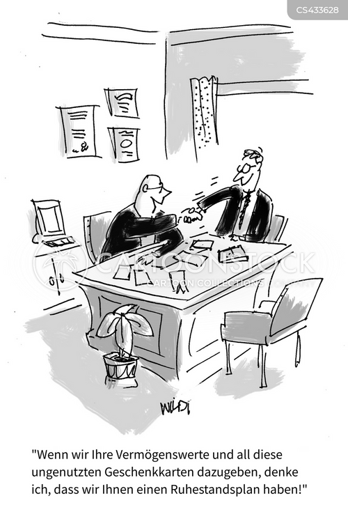 Cartoons und Karikaturen mit Ruhestand