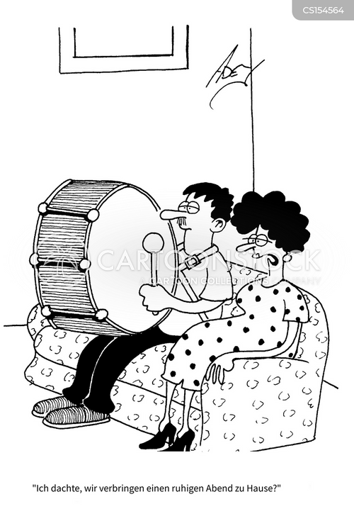 Cartoons und Karikaturen mit Ruhiger Abend