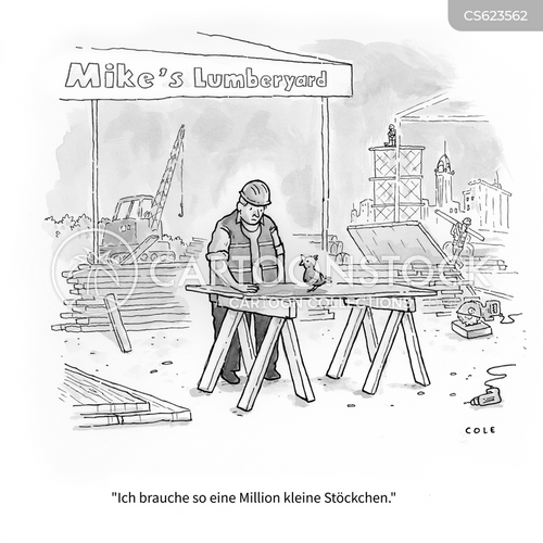 Cartoons und Karikaturen mit Zimmerei