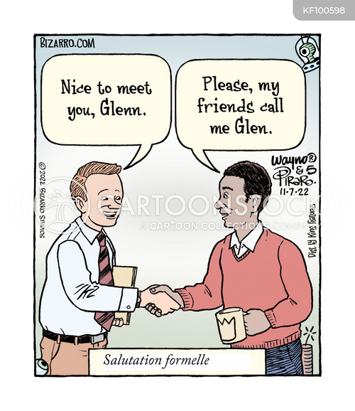 Dessins humoristique et caricaturés avec Coutumes De Salutation
