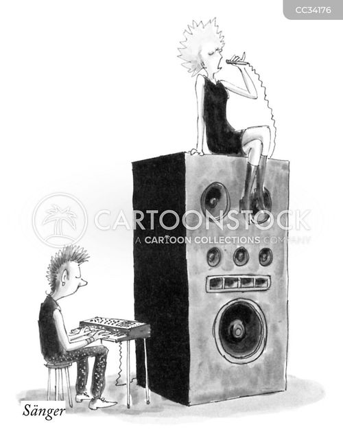 Cartoons und Karikaturen mit Sound-check