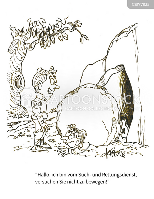 Cartoons und Karikaturen mit Outdoor-notfall