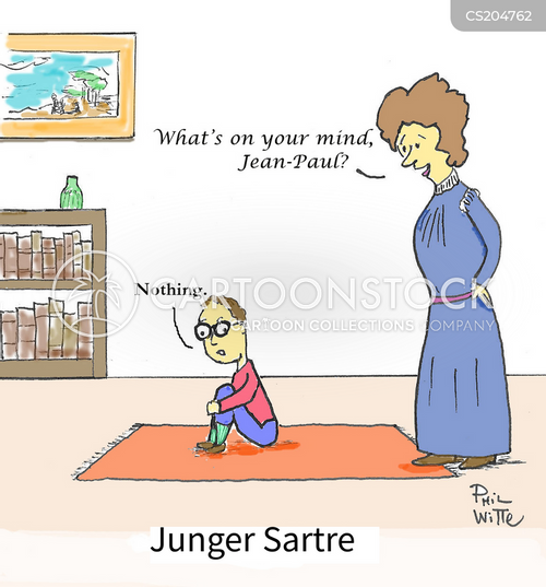 Cartoons und Karikaturen mit Sartre