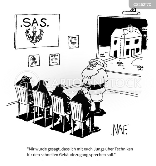 Cartoons und Karikaturen mit Sas
