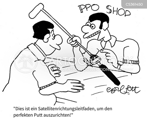 Cartoons und Karikaturen mit Perfekte Putts