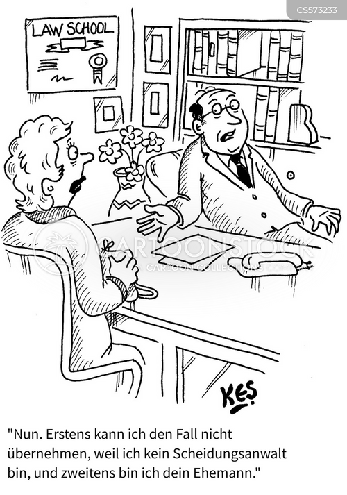 Cartoons und Karikaturen mit Scheidung