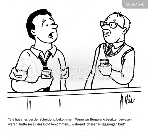 Cartoons und Karikaturen mit Scheidung
