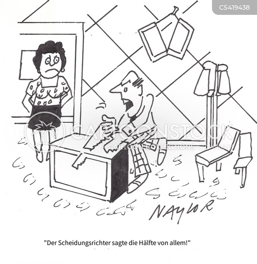 Cartoons und Karikaturen mit Scheidung