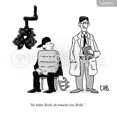 Cartoons und Karikaturen mit Brillen