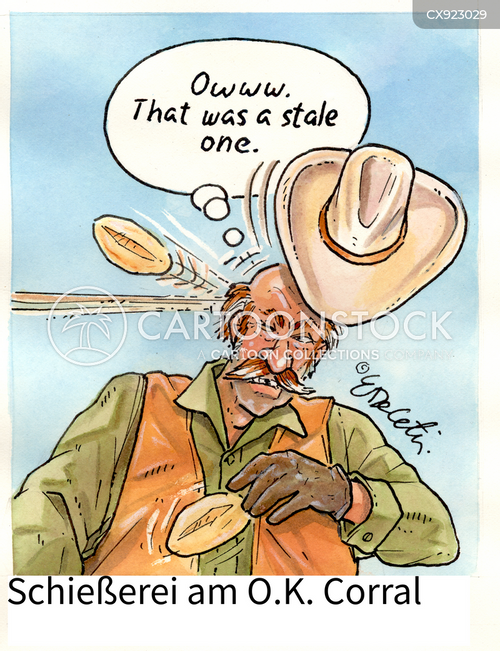 Cartoons und Karikaturen mit Cowboy-stereotypen