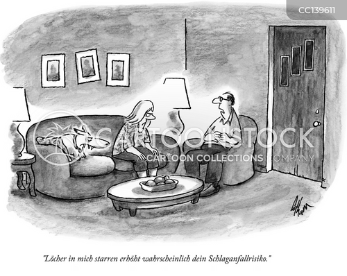 Cartoons und Karikaturen mit Schlaganfall
