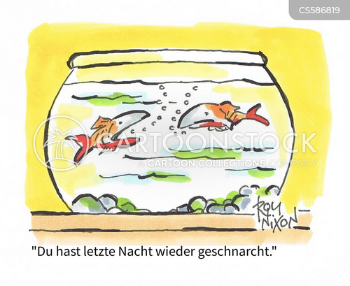 Cartoons und Karikaturen mit Schnarchen