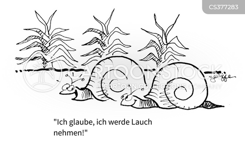 Cartoons und Karikaturen mit Lauch