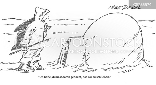 Cartoons und Karikaturen mit Tor