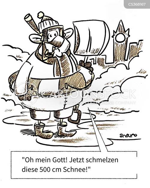 Cartoons und Karikaturen mit Bizarrer Schneesturm
