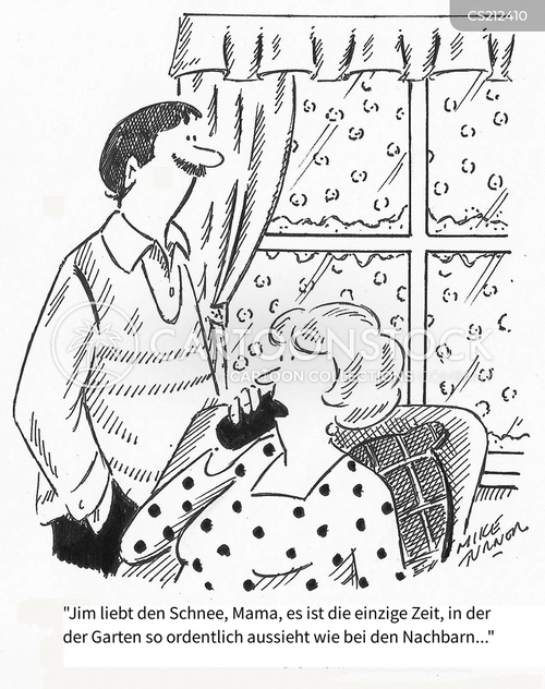Cartoons und Karikaturen mit Schnee