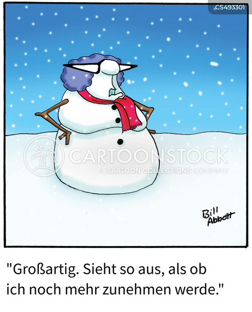 Cartoons und Karikaturen mit Schneefrauen