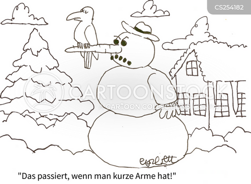 Cartoons und Karikaturen mit Flauschiger Schneemann