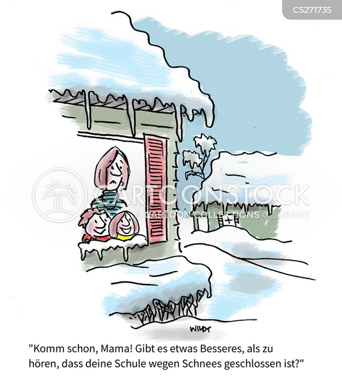 Cartoons und Karikaturen mit Schnee