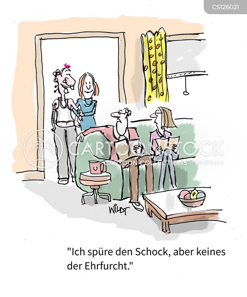 Cartoons und Karikaturen mit Schock