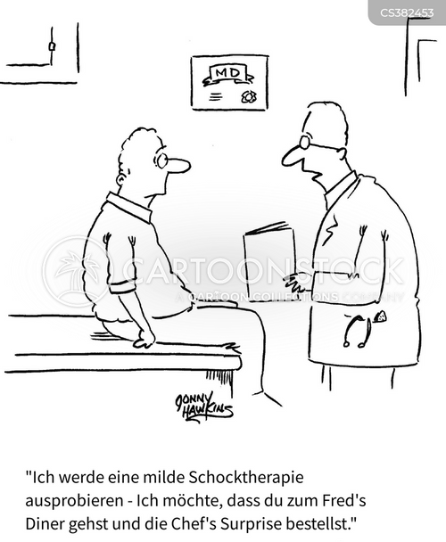 Cartoons und Karikaturen mit Schock