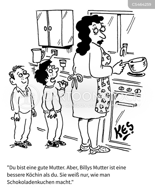 Cartoons und Karikaturen mit Schokolade