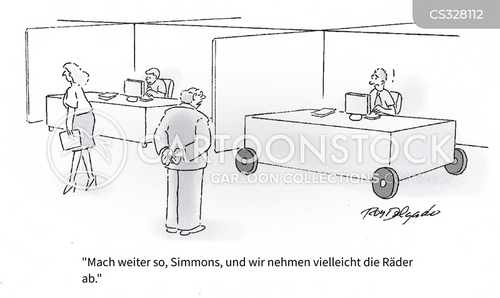 Cartoons und Karikaturen mit Arbeitssituation