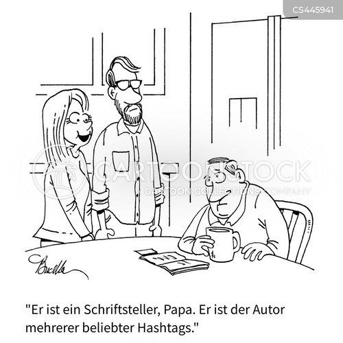 Cartoons und Karikaturen mit Schriftsteller