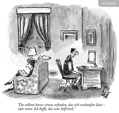 Cartoons und Karikaturen mit Schreibmaschine