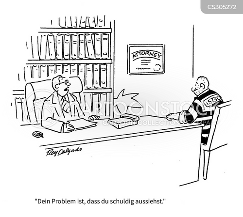 Cartoons und Karikaturen mit Schuldig Aussehen