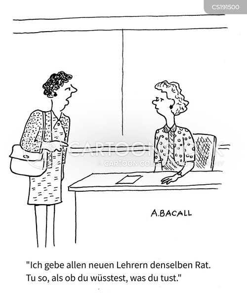 Cartoons und Karikaturen mit Neue Lehrer
