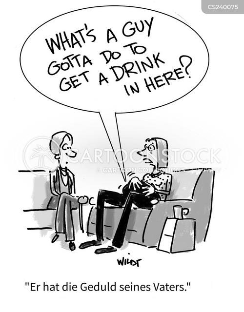 Cartoons und Karikaturen mit Geduld