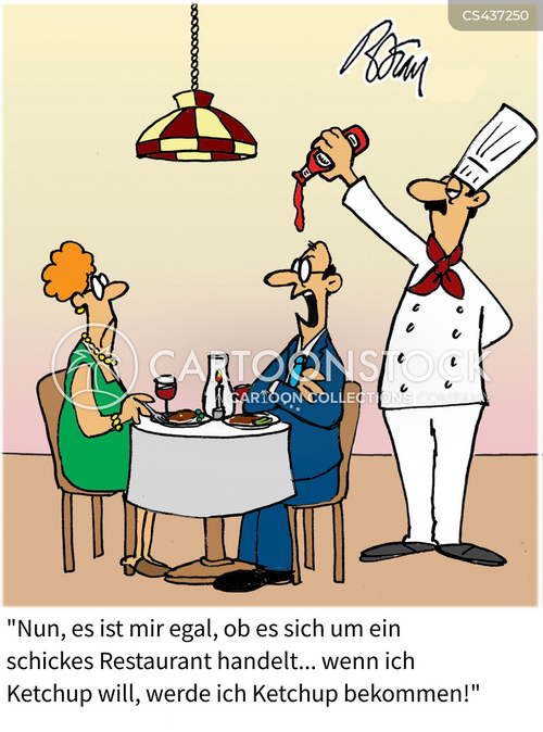 Cartoons und Karikaturen mit Ketch-up